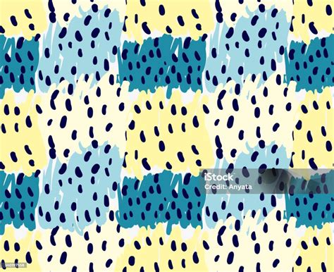 Bercak Kuning Dan Biru Abstrak Dengan Titiktitik Hitam Ilustrasi Stok Unduh Gambar Sekarang
