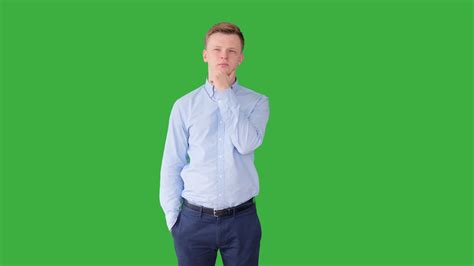 Young Caucasian Man Isolated On Green Screen Background 45881253 Stock