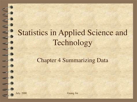 Ppt Statistics In Applied Science And Technology Powerpoint