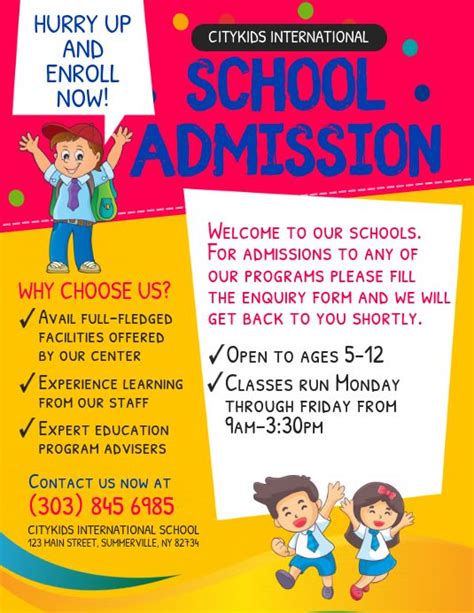 70 Enrollment Customizable Design Templates Postermywall School