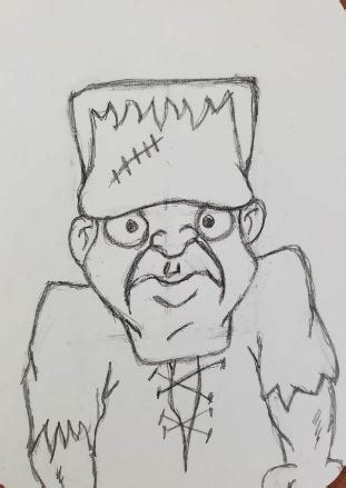 How To Draw Frankenstein Easy Step By Step Art By Ro