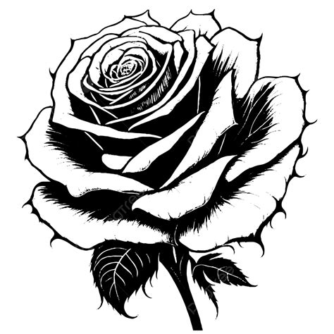 Line Drawing Of A Rose At William Ribush Blog