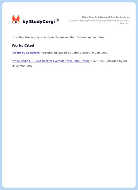 Using Supply And Demand Tool For Analysis