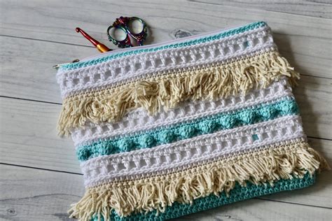 Summertime Accessory Pouch Crochet Pattern Rich Textures Crochet