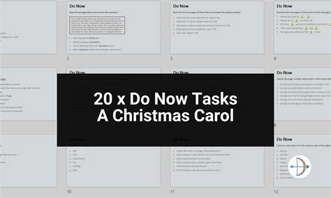20 X Do Now Tasks For A Christmas Carol Ks4 English Teaching Resource