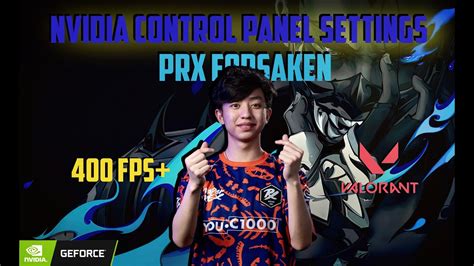 Nvidia Control Panel Settings Prx F0rsaken Youtube