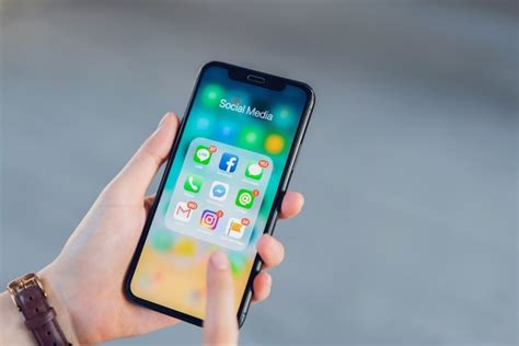 Premium Photo Woman Using Phone Of Show Display App Social Media Screen