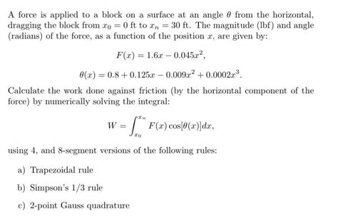 Solved Numerical Integration Solve All Parts Chegg