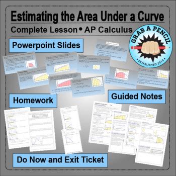 AP Calculus Estimating The Area Under A Curve Complete Lesson By Grab A Pencil