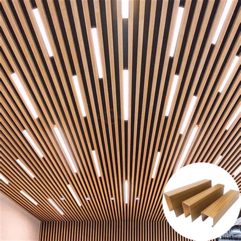 Custom Aluminum Baffle Ceiling With Led