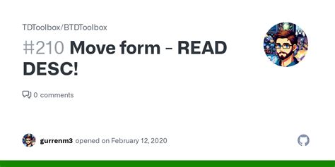 Move Form Read Desc · Issue 210 · Tdtoolboxbtdtoolbox · Github