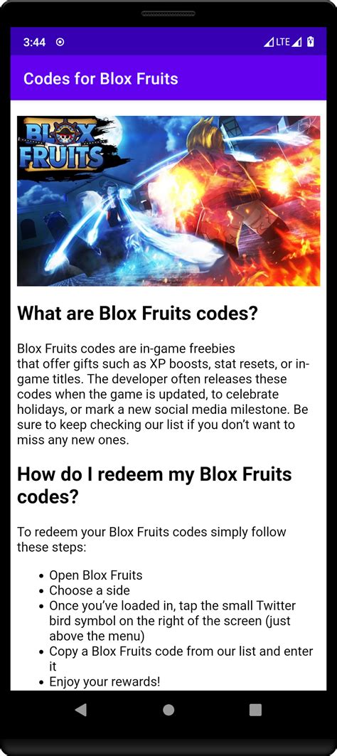 Codes For Blox Fruits Para Android Download