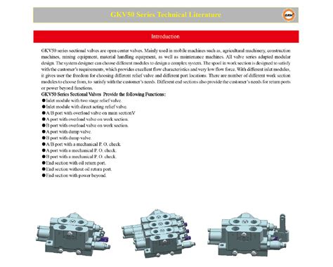 Stackable Hydraulic Valves Proportional Excavator Control
