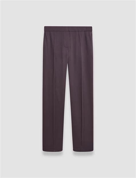 Joseph Tova Silk Satin Trousers In Aurora Purple Endource