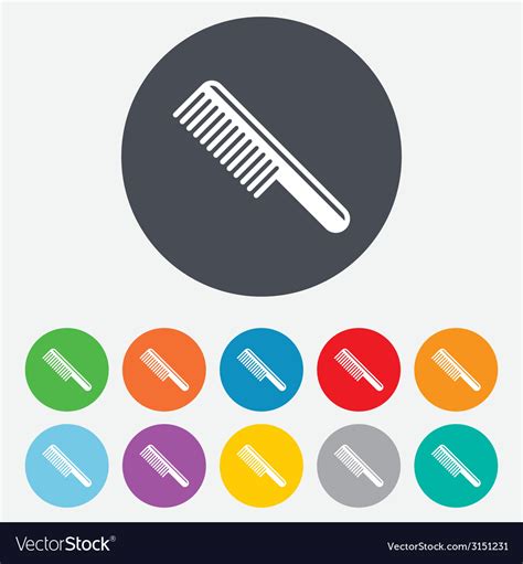 Comb Hair Sign Icon Barber Symbol Royalty Free Vector Image