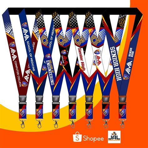 Ama College Id Lace Design Customized With Courses Id Lanyard Id Sling Shopee Philippines