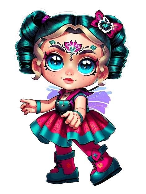 Premium Vector Beautiful Girl Wearing Blue Pink Tutu Dress And Blue