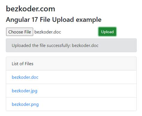 Angular 17 Nodejs Express File Upload Example Bezkoder