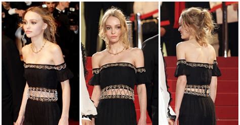 [포토엔화보]뼈밖에 없는듯~ 릴리 로즈 뎁 블랙시스루에 드러난 앙상한 몸매 칸영화제