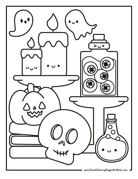 18 Cute Halloween Coloring Pages Free Printable Pdfs Cute Coloring