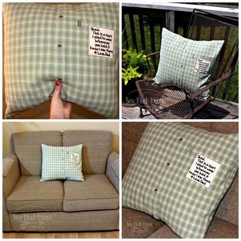 Make A Memory Pillow From A Mens Shirt Sew Much Moore