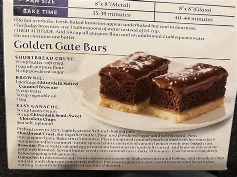 Golden Gate Bar Recipe Ghirardelli Chocolate Dessert