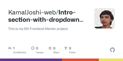 Github Kamaljoshi Webintro Section With Dropdown Navigation This Is