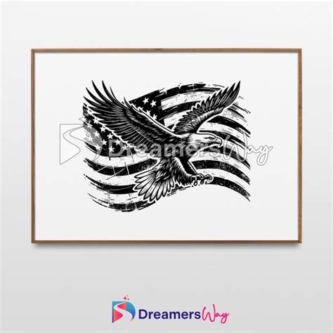 American Eagle Flag Vector