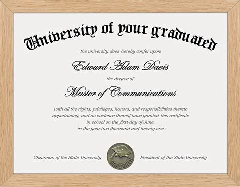 Certificate Frame With Clear Plexiglass 85 By 11 Picture Diploma Document Degree Frames For