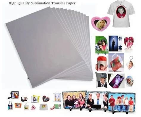 Gouranjali Collection Plain Sublimation Paper 100 Sheets Gsm 80 120 Size A4 210 X 297 Mm