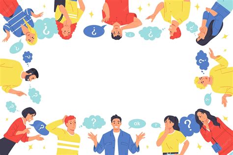 Premium Vector Flat Young People Asking Questions On White Background