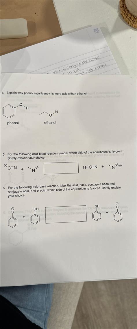 Solved Explain Why Phenol Significantly Is More Acidic Than