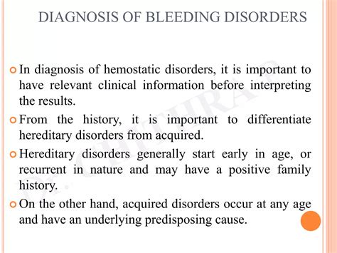 Lab Diagnosis Of Bleeding Disorders Dr Chithra P Ppt