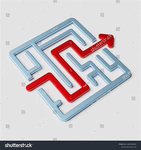 Labyrinth Maze Structure Confusing Way Exit Stock Illustration 2364765955 Shutterstock