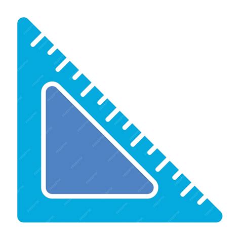 Premium Vector Triangular Ruler Icon