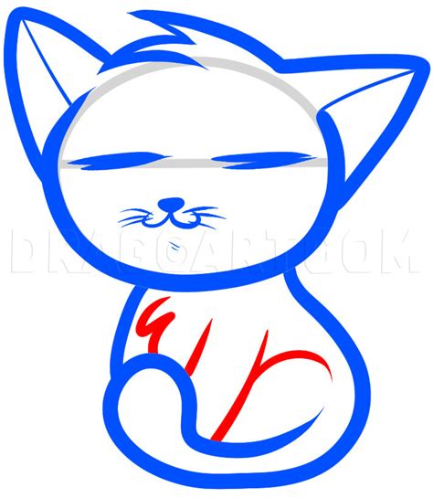 How To Draw A Cute Anime Cat Step By Step Drawing