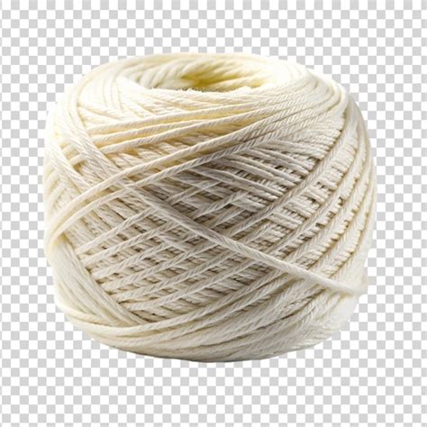 Premium Psd White Thread Isolated On White Background