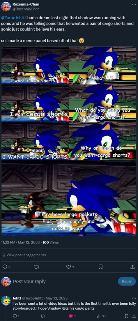 I Had A Dream About Half A Year Ago About A Sonic Skit Where Shadow