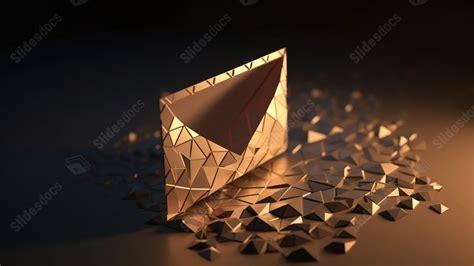 The Envelope Outlines The Pieces Of White Triangular Pieces And White