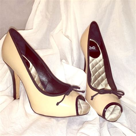 Dolce And Gabbana Peep Toe Heels W Hidden Platform Girly Shoes Heels