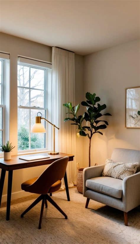 Warm Cozy Home Office Ideas