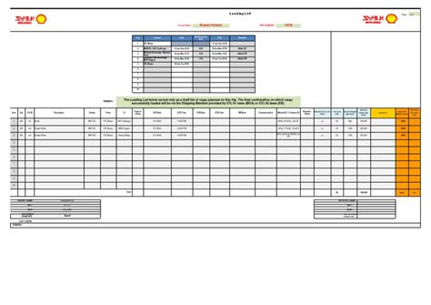 Loading List Brupars Pertama 14730 Pdf Freight Transport Shipping