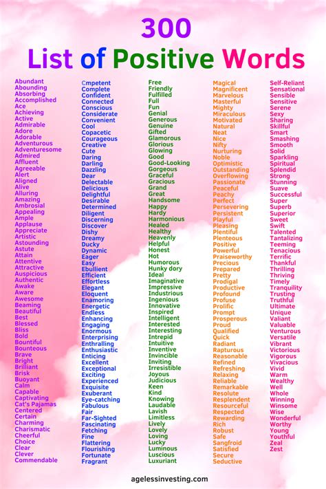 1 000 Positive Words To Write The Life You Want Artofit