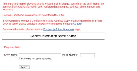 Delaware Business Entity Name Search Step By Step Guide
