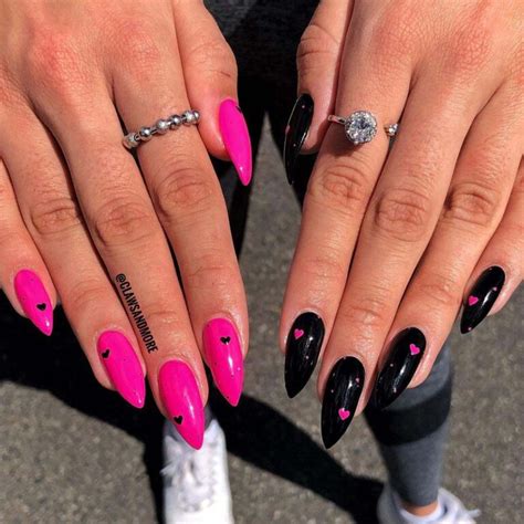 Fall In Love 30 Stunning Black And Pink Nail Art Ideas Allure Of Beau