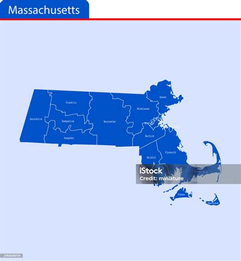 Massachusetts Map Stock Illustration Download Image Now Abstract