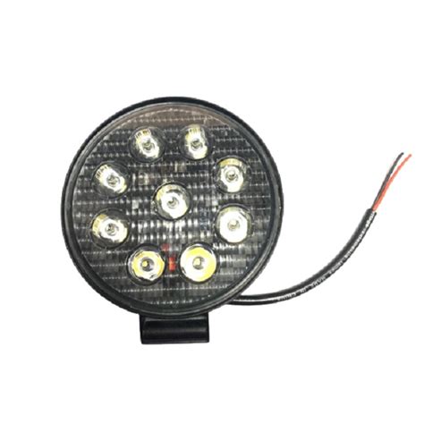 Farol Led 27w 09 Leds Redondo 11cm Diam Fino Bivolt Lux Led Shopee Brasil