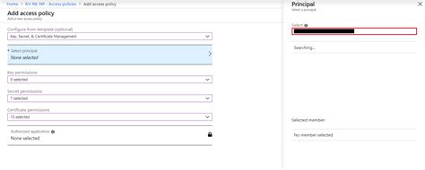 unable to access key vault using azure portal stack overflow