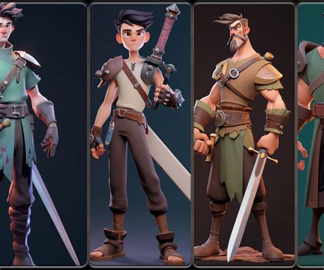 Artstation 200 Stylized Male Sellsword Reference Pack 4k V 51