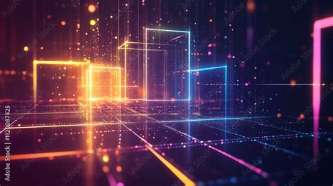 Modern Hi Tech Background Blue Futuristic Background Digital Concept